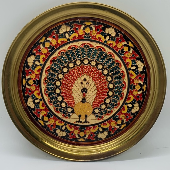Cosmosmalt | Accents | Bronze And Copper Enamel Hand Made Peacock ...